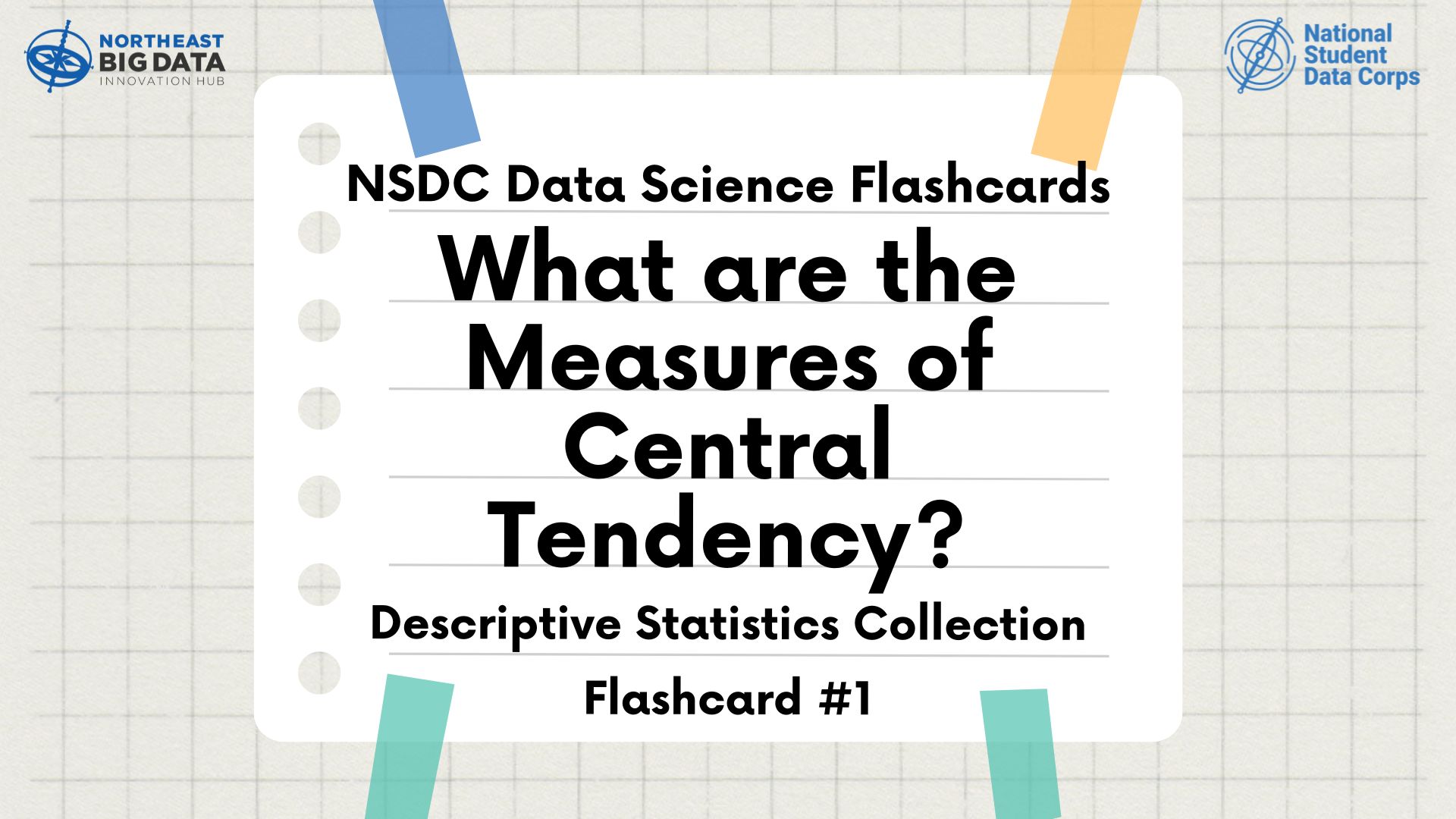 NSDC Data Science Flashcards – Descriptive Statistics #1 - What are the Measures of Central ...