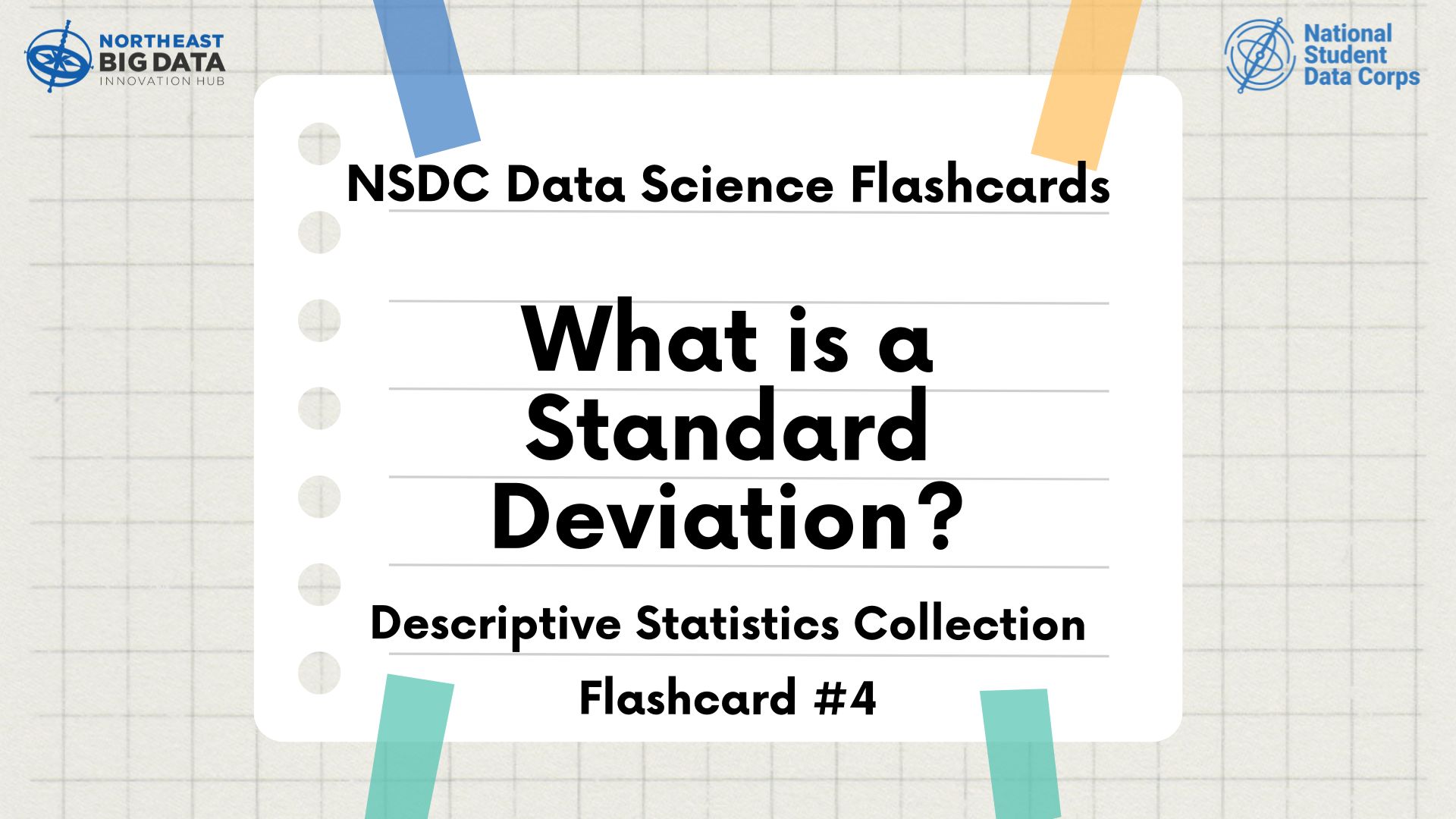 NSDC Data Science Flashcards – Descriptive Statistics #4 - What is a Standard Deviation ...