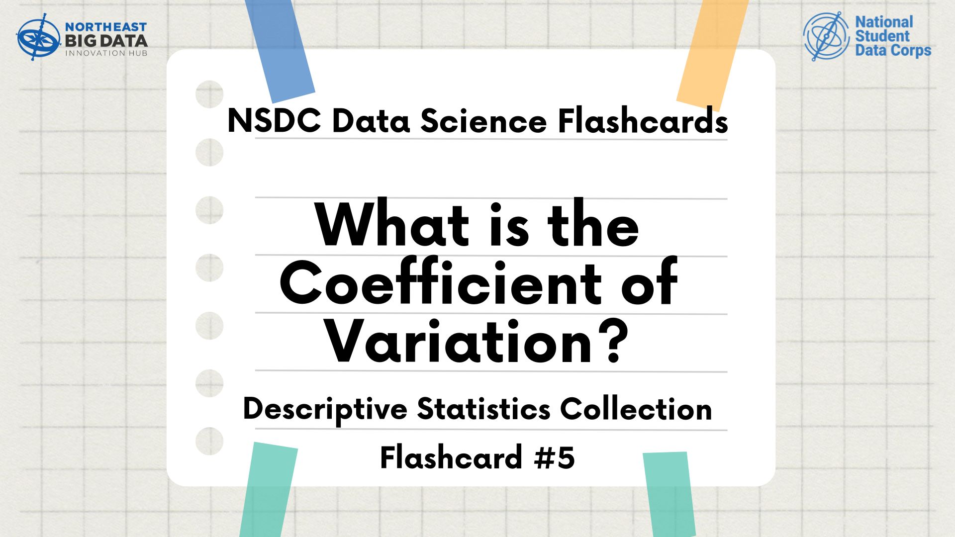 NSDC Data Science Flashcards – Descriptive Statistics #5 - What is the ...